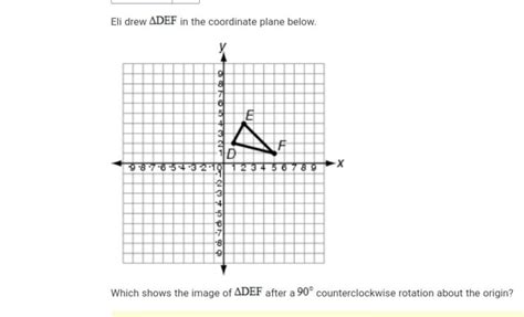 Solved Eli Drew DEF In The Coordinate Plane Below Which Chegg