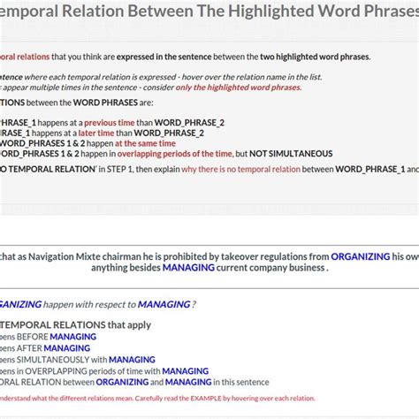 Instructions For The Temporal Relation Task Using Crowd Annotated Download Scientific Diagram