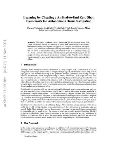 pdf learning by cheating an end to end zero shot framework for