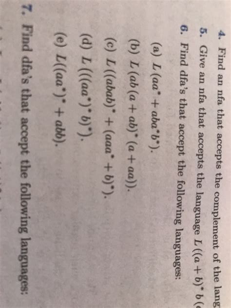 Solved 6 D E Use The Mcnaughton Yamada Algorithm Then
