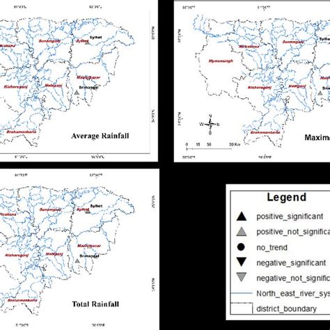 Summary Of The Trend Analysis On Rainfall Average Rainfall Maximum