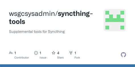 GitHub Wsgcsysadmin Syncthing Tools Supplemental Tools For Syncthing