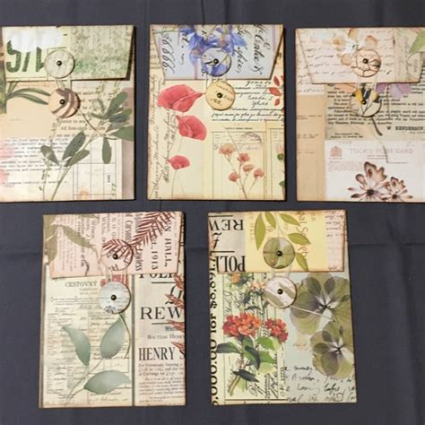 String And Button Envelopes Etsy