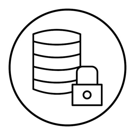 Premium Vector Database Lock Vector Illustration