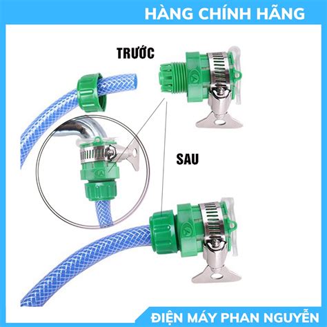 Đầu cút nối trực tiếp nhanh cho vòi nước ra dây ống nước mềm từ 14 hoặc 20mm dùng tưới cây hay