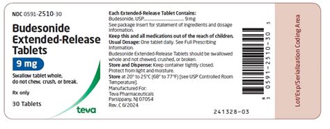 Dailymed Budesonide Tablet Film Coated Extended Release