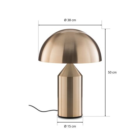 Oluce Atollo Table Lamp Dimmable Ø38cm Gold Uk