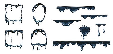 잉크 스플랫 스팟 드롭 드립 스플래쉬 블랙 오일 프레임 격리 세트 벡터 그래픽 디자인 일러스트레이션 개체 그룹에 대한 스톡 벡터 아트 및 기타 이미지 Istock
