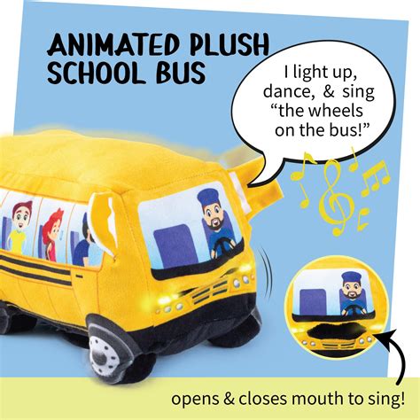 Wheels On The Bus Plush Stuffed School Bus Wheelie School