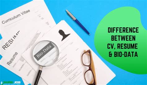 Small Yet Most Important Difference Between CV Resume Biodata
