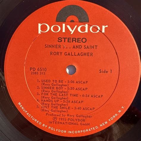 Rory Gallagher Sinner And Saint Lp Orig 1968 Polydor Pd 6510 Vg Ebay