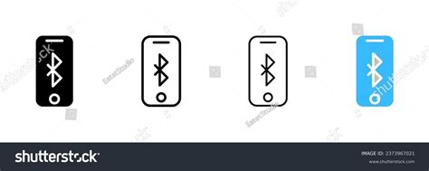 Bluetooth Icon On Phone Screen Different Stock Vector Royalty Free 2373967021 Shutterstock