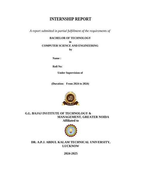 Sample Internship Report Pdf Computing Cognitive Science