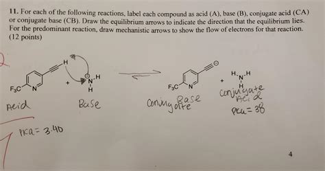 Solved 11 For Each Of The Following Reactions Label Each