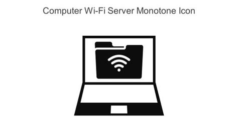 Computer Wi Fi Server Monotone Icon In Powerpoint Pptx Png And Editable Eps Format Ppt Example