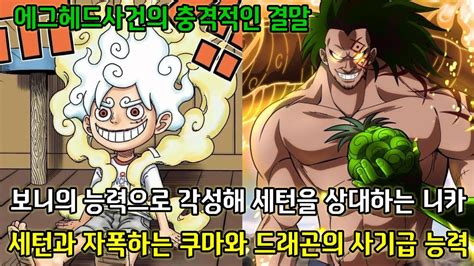 원피스 1102화 심층분석 군함 100척을 소용돌이로 침몰시키는 드래곤 그리고 보니 능력으로 각성하는 니카 루피 Youtube