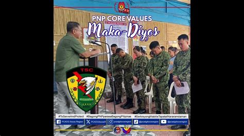 Pnp Core Values Maka Diyos Youtube