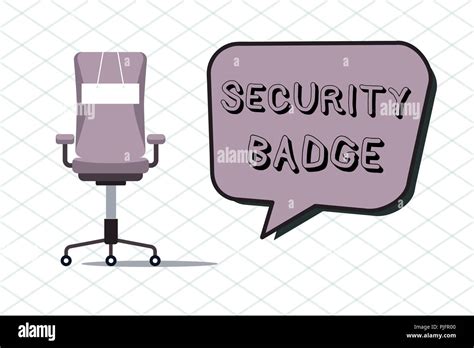 Handwriting Text Security Badge Concept Meaning Credential Used To Gain Accessed On The