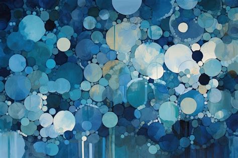 Premium Photo Mesmerizing Display Of Layered Circles In Varying Sizes And Shades Of Blue