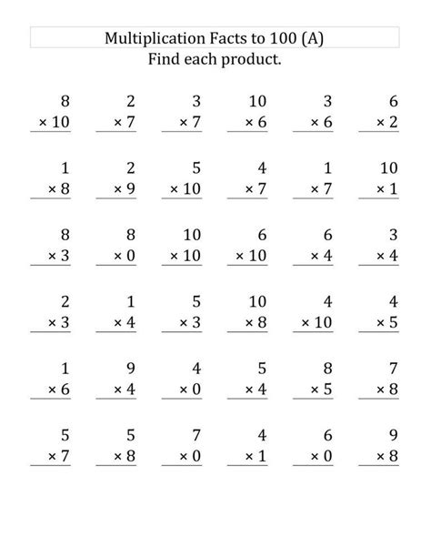 Math Fact Practice Worksheets For Daily Math Fact Worksheets