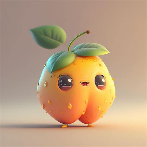 Premium Photo Cute And Adorable 3d Fruit Character Design Illustration