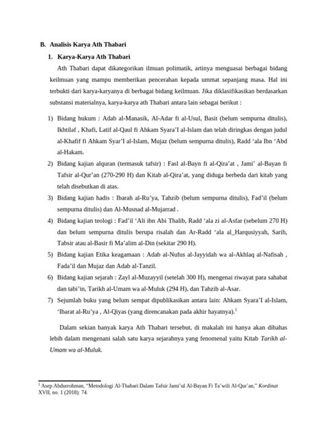 analisis karya ath thabari pdf