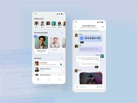 Chatting Mobile App Ui Design By Simone Moglia On Dribbble