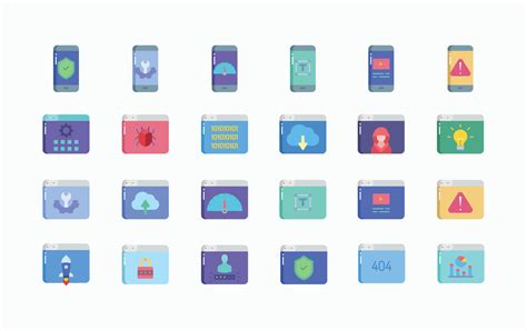software and website development icon set 11082985 vector art at vecteezy