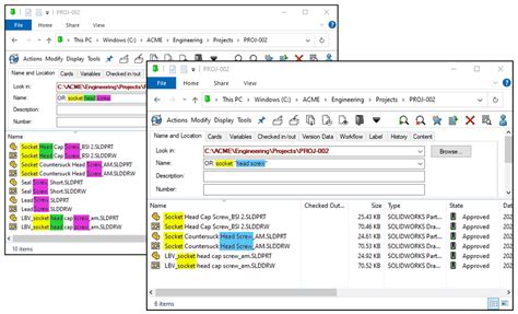 PDM Search Operators MLC CAD Systems