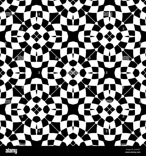 Vector Geometric Seamless Pattern Modern Geometric Background With Abstract Shapes Monochromatic