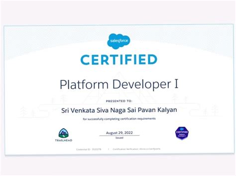 Sai Pavan Returi On Linkedin Pd1 Platformdeveloper1 Salesforcecertified Salesforcedevelopers