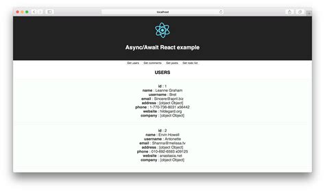 GitHub Webstyle Async Await React Example