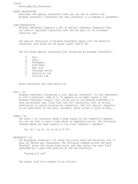 Pdf About Special Charactershelp Dokumentips