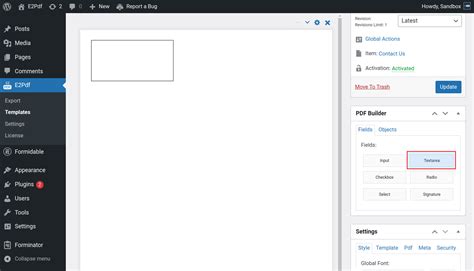 Textarea Documentation E Pdf Export PDF Tool For WordPress