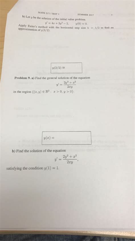 Solved Let Y Be The Solution Of The Initial Value Problem Y