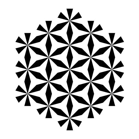 Clipart Hexagonal Star Of Zebra Dodecagon