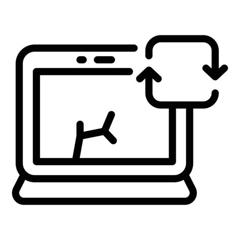 Upgrade Computer Icon Outline Style 15891729 Vector Art At Vecteezy