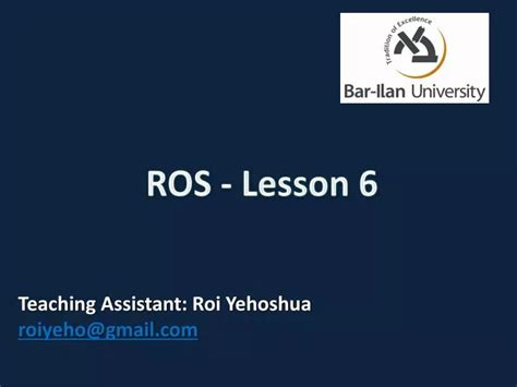 Ppt Ros Lesson 6 Powerpoint Presentation Free Download Id 1863711