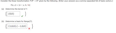 Solved Consider The Linear Transformation T R2R3 Given By Chegg Com