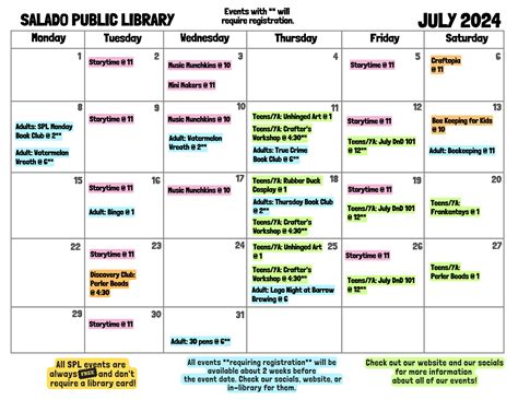 Library Events Salado Public Library