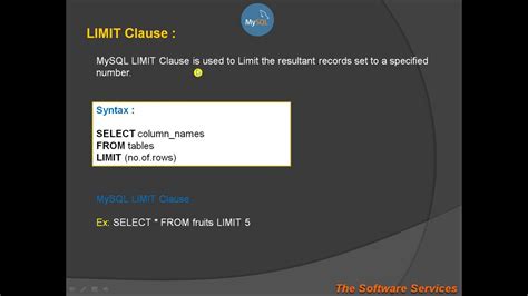 21 Mysql Limit Clause In Telugu Youtube