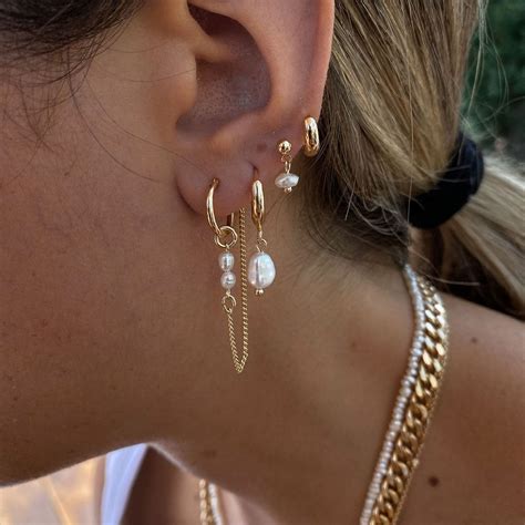 Emily Earring Set Ear Jewelry Gold Jewelry Ear Piercings