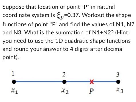 Solved Suppose That Location Of Point P In Natural Chegg Com