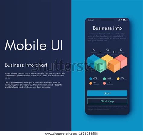 Mobile Application Infographic Interface Ui Design Stock Vector