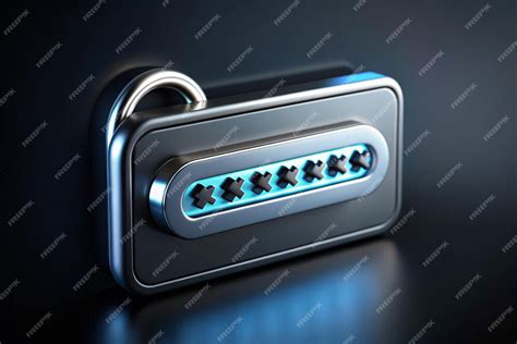 Unique Realistic Locked Password Field 3d Design Isolated On Background