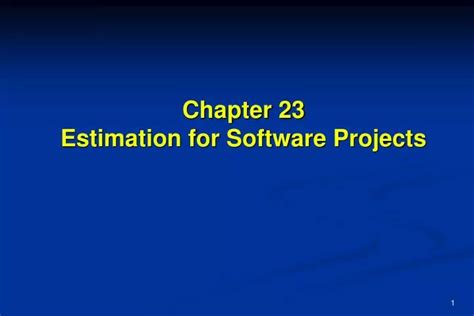 ppt chapter 23 estimation for software projects powerpoint
