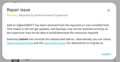 Add On Zigbee2mqtt Has Been Removed From The Repository It Was