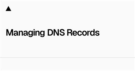 Managing Dns Records