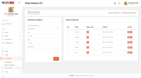 w3cms laravel content management system by dexignzone codecanyon