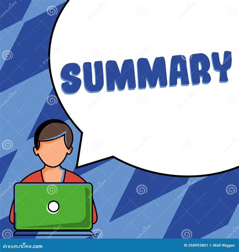 Hand Writing Sign Summary Business Overview Brief Statement Abstract Synopsis Concise